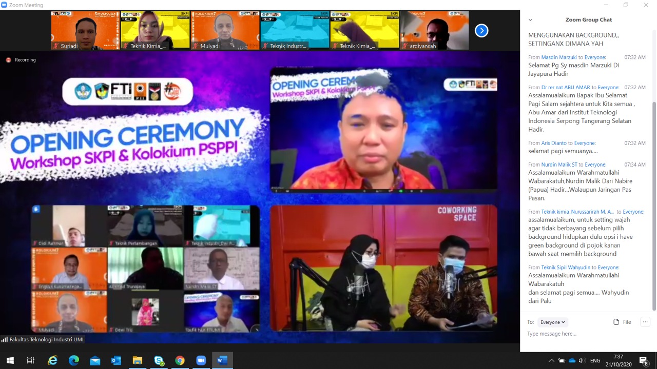 Kolokium VII Program Profesi Insinyur FTI UMI, 21 Oktober 2020 ...